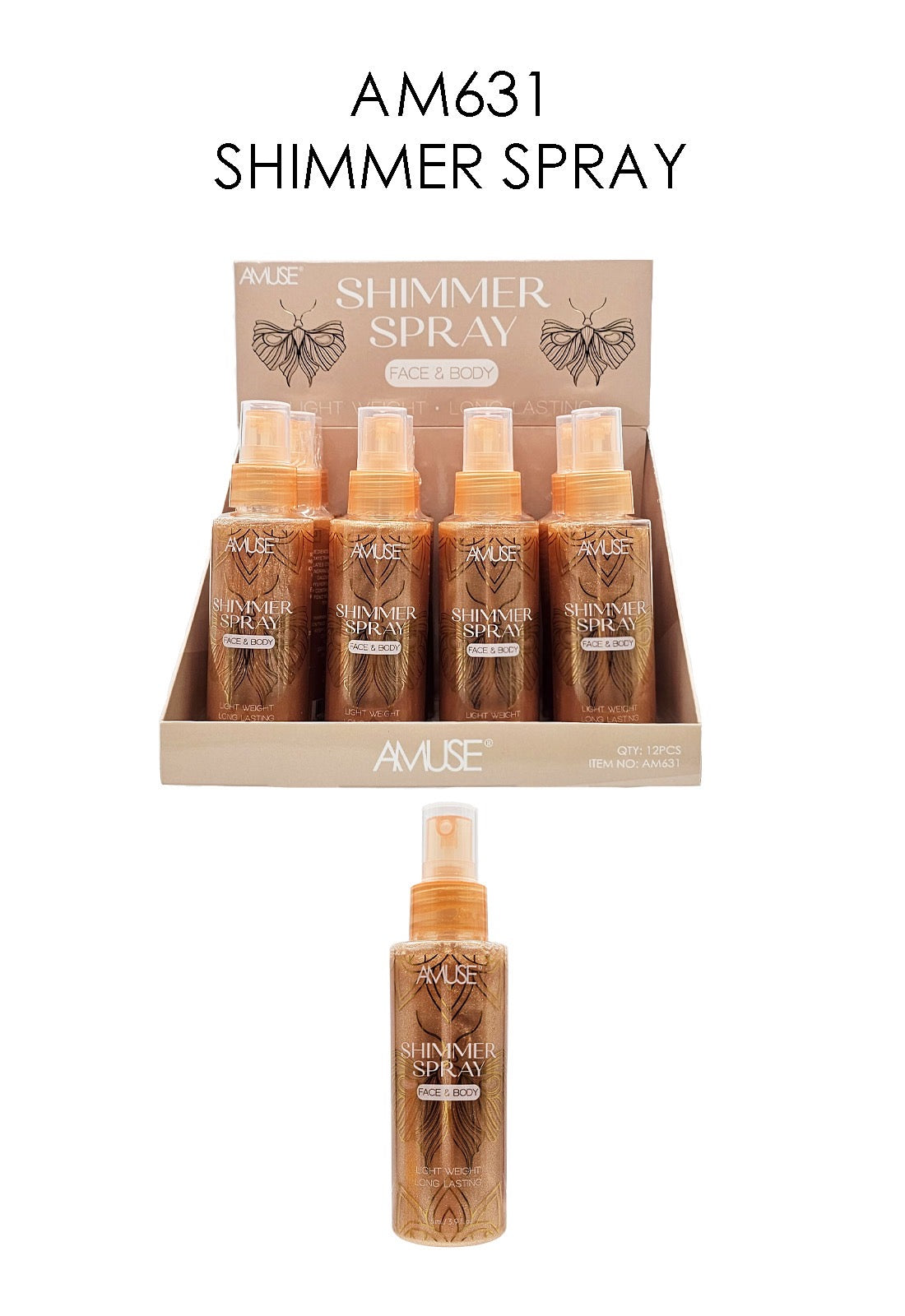 Face- Amuse Body & Face Shimmer Spray AM631 (12pc display ...