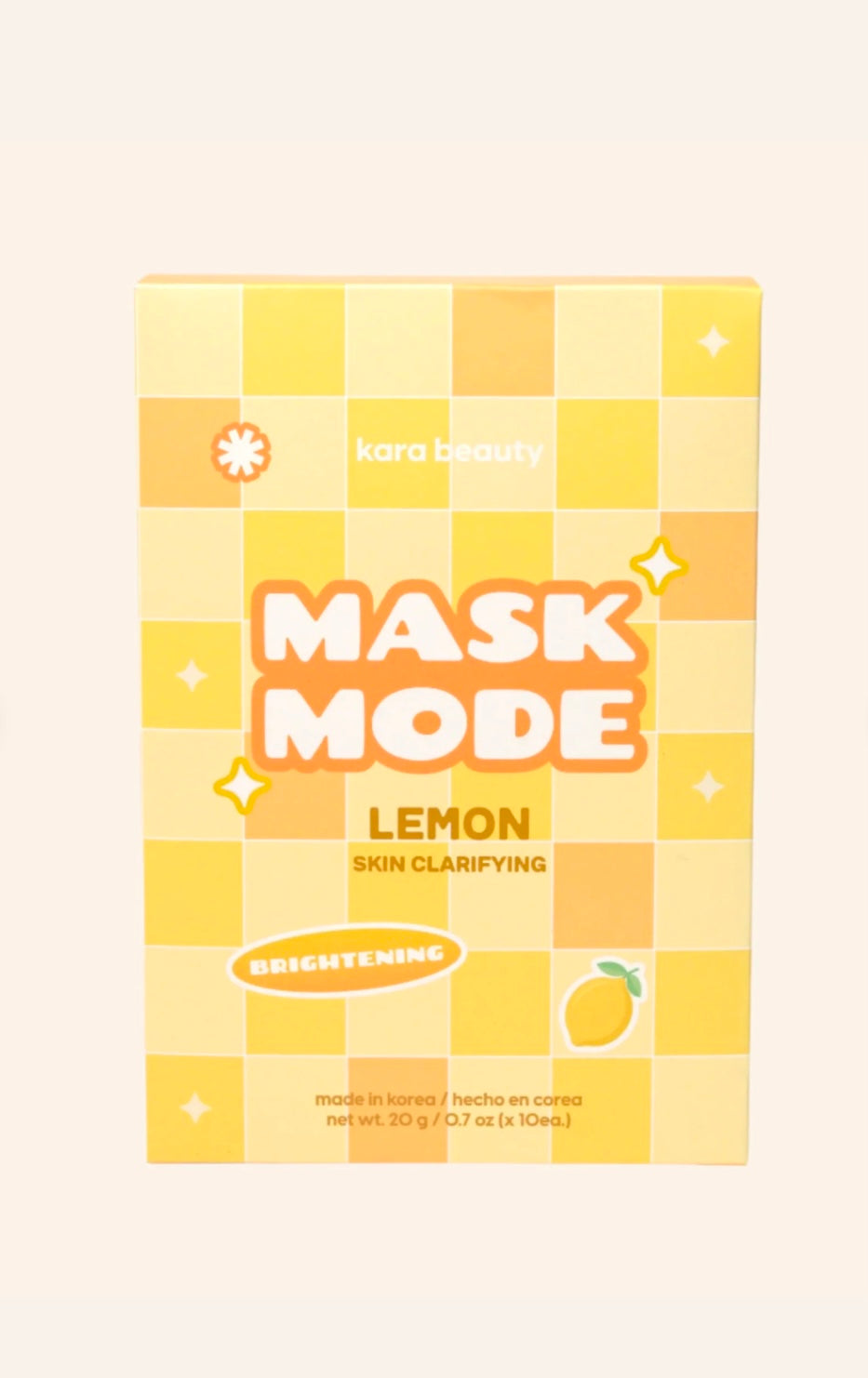 Skincare- Kara Beauty Mask Mode LEMON F4-23-3-1OP (10pc box ...