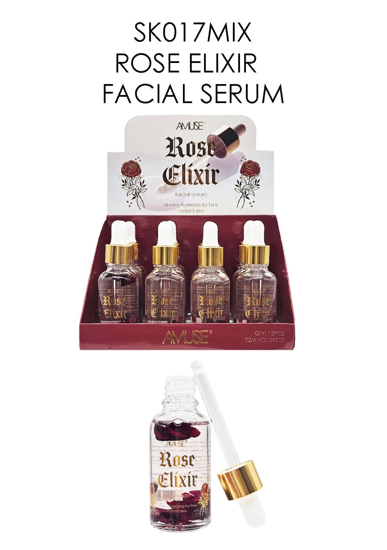 Face- Amuse Cosmetics Rose Elixir Facial Serum SK017 (12pc bulk, $1.50 ...
